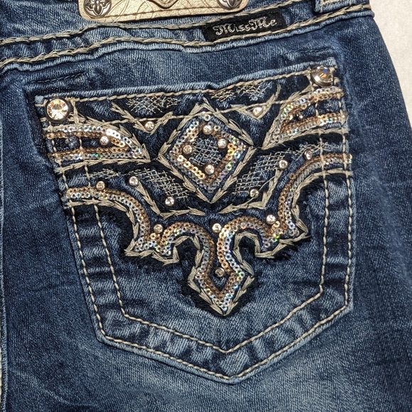 Miss Me | Jeans | Miss Me Bootcut Jeans With Bronze And Silver Sequin ...